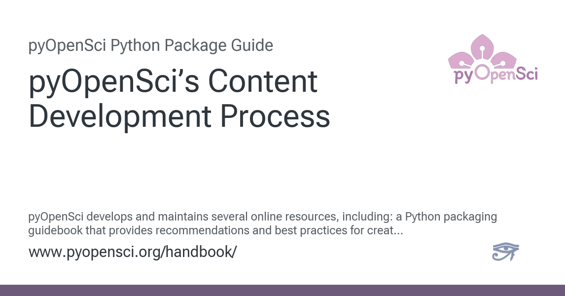 pyOpenSci’s Content Development Process — pyOpenSci Handbook