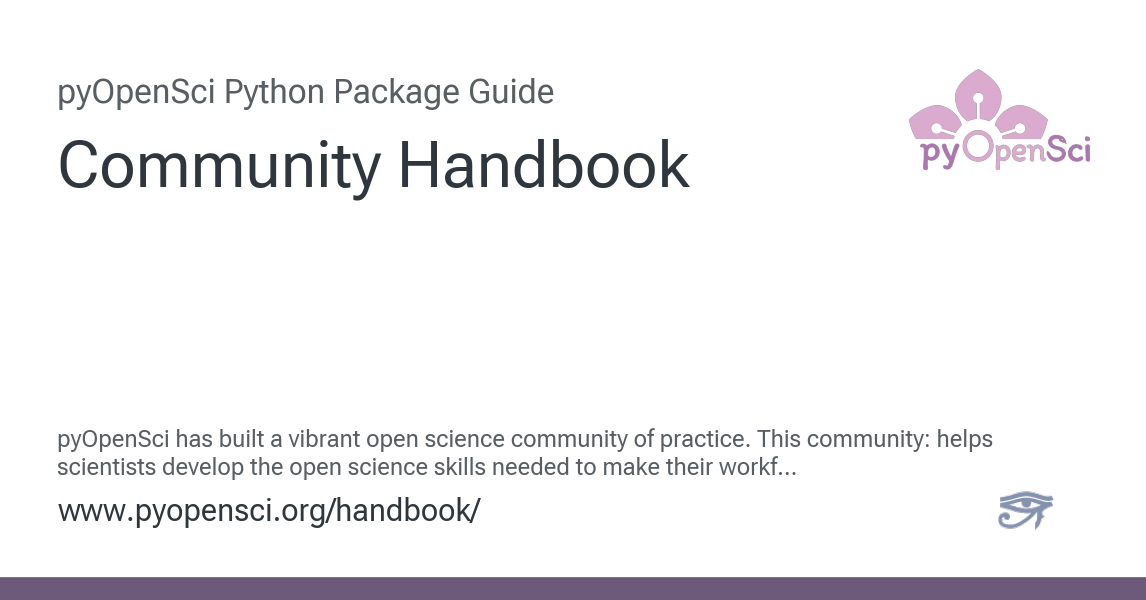 Community Handbook — pyOpenSci Handbook