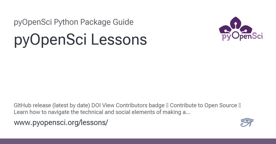 pyOpenSci Lessons — pyOpenSci Lessons