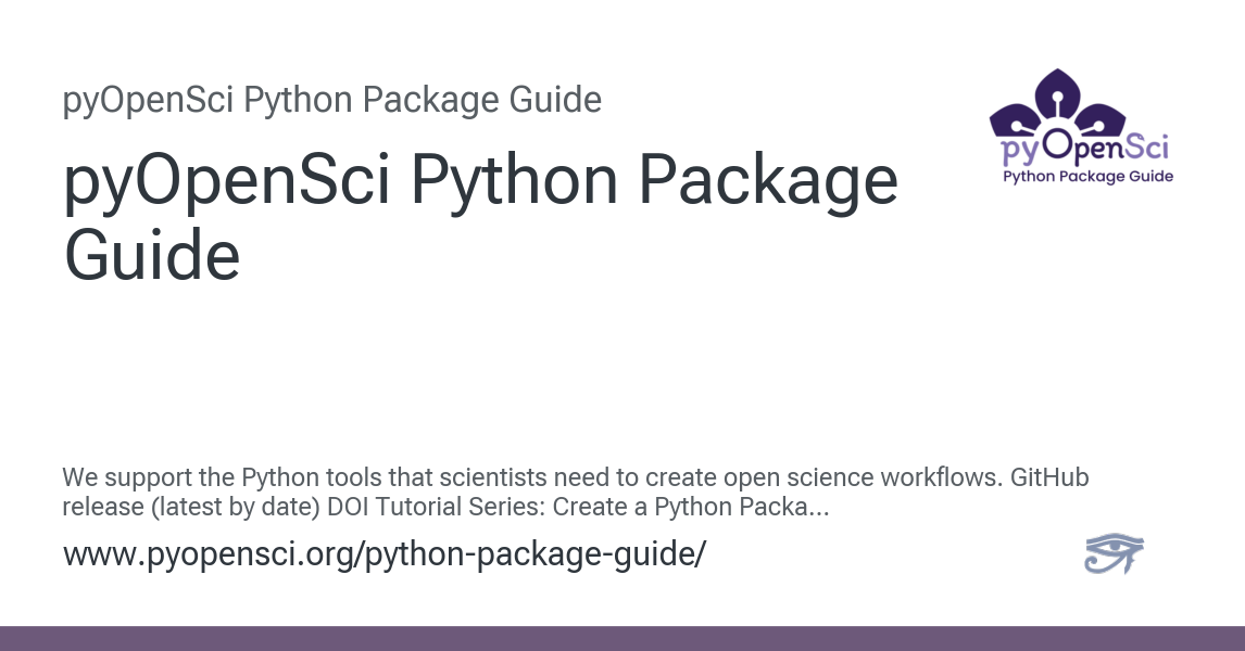 pyOpenSci Python Package Guide — Python Packaging Guide